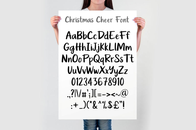 Christmas Fonts Bundle | Handwritten Cheer Font & Doodles | Holiday De ...
