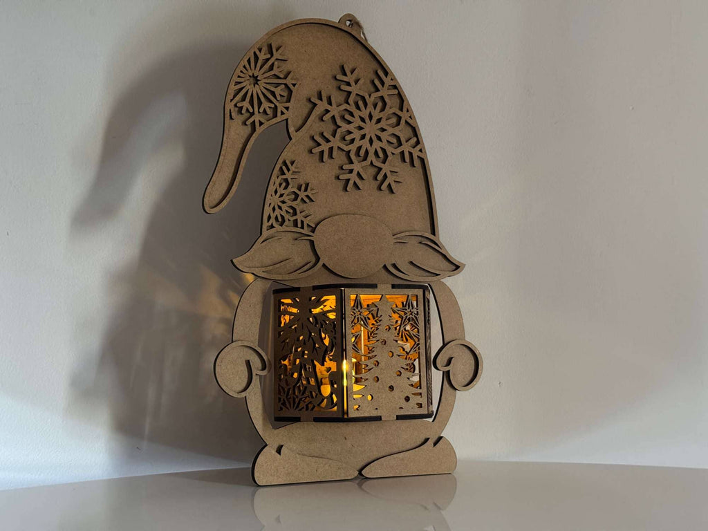 Christmas Gnome Lantern Cut Template, Laser Cut Files - So Fontsy