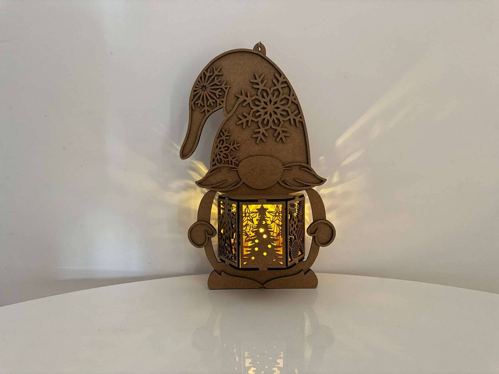 Christmas Gnome Lantern Cut Template, Laser Cut Files - So Fontsy