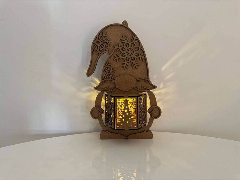 Christmas Gnome Lantern Cut Template, Laser Cut Files - So Fontsy