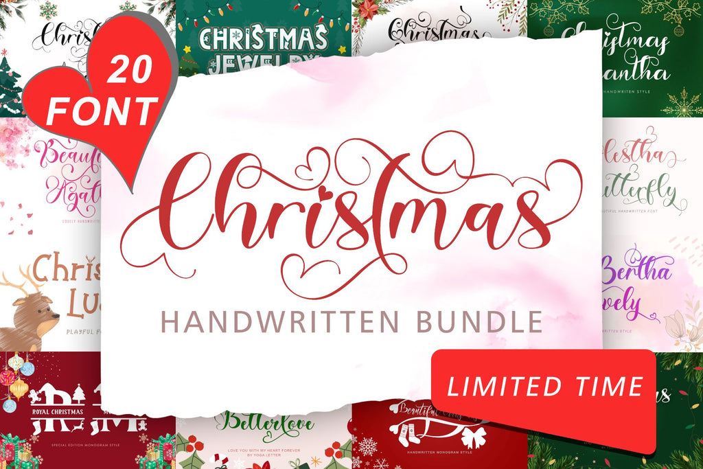 Christmas Handwritten Bundle - So Fontsy