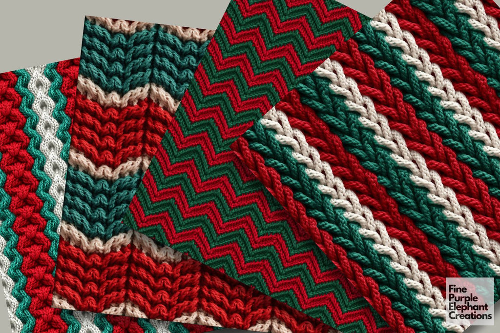 Christmas Holiday Knit Fabric Texture Sublimation - So Fontsy
