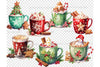 Christmas Hot Cocoa PNG | Christmas Coffee Clipart Set - So Fontsy