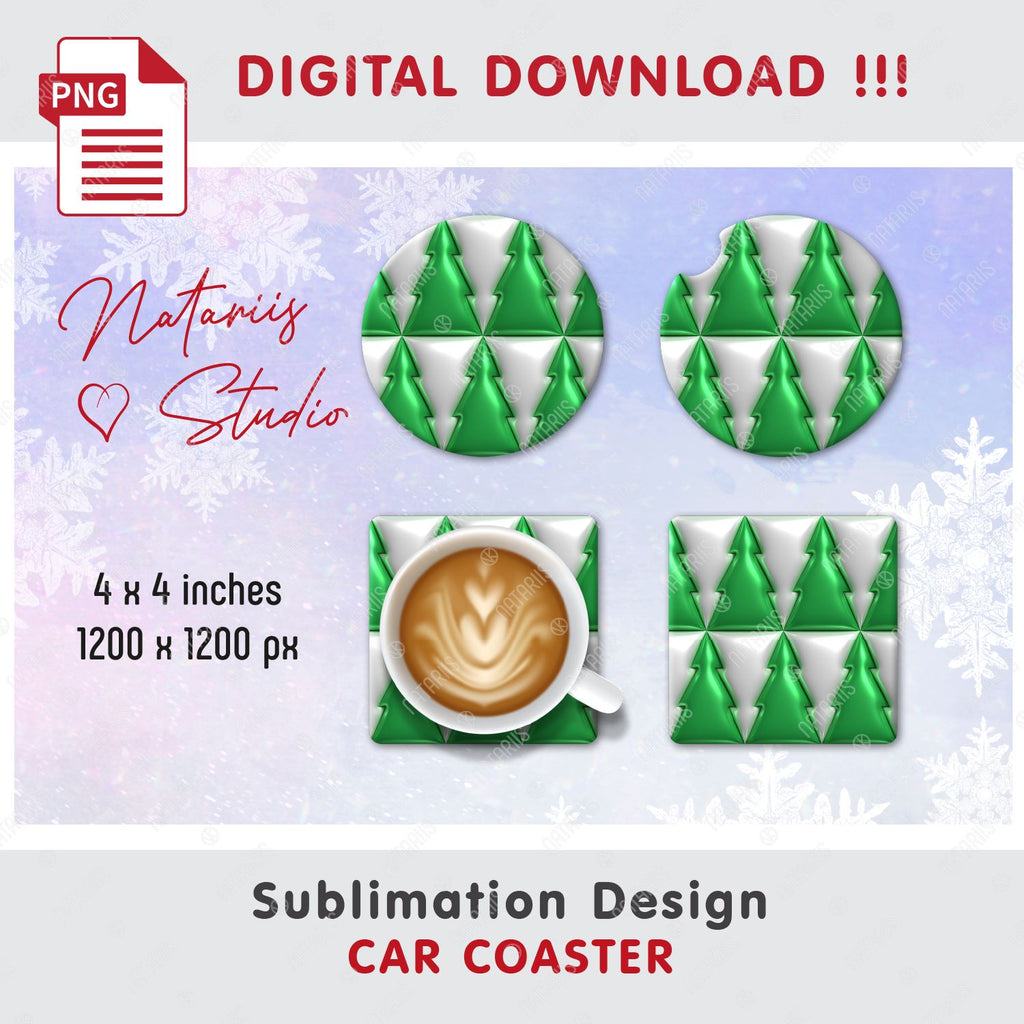 Christmas Inflated Mini Bundle - Tumbler, Mug, Pen, Coaster. - So Fontsy