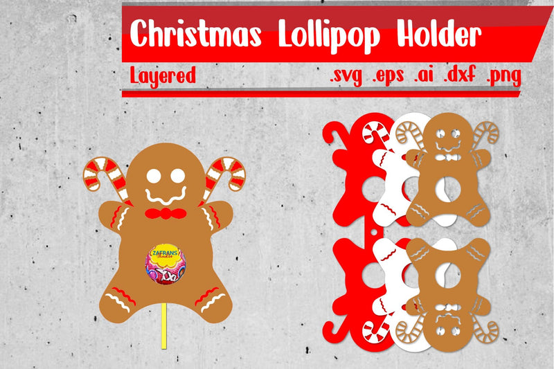 Christmas Lollipop Holders | Gingerbread Lollipop Holders - So Fontsy