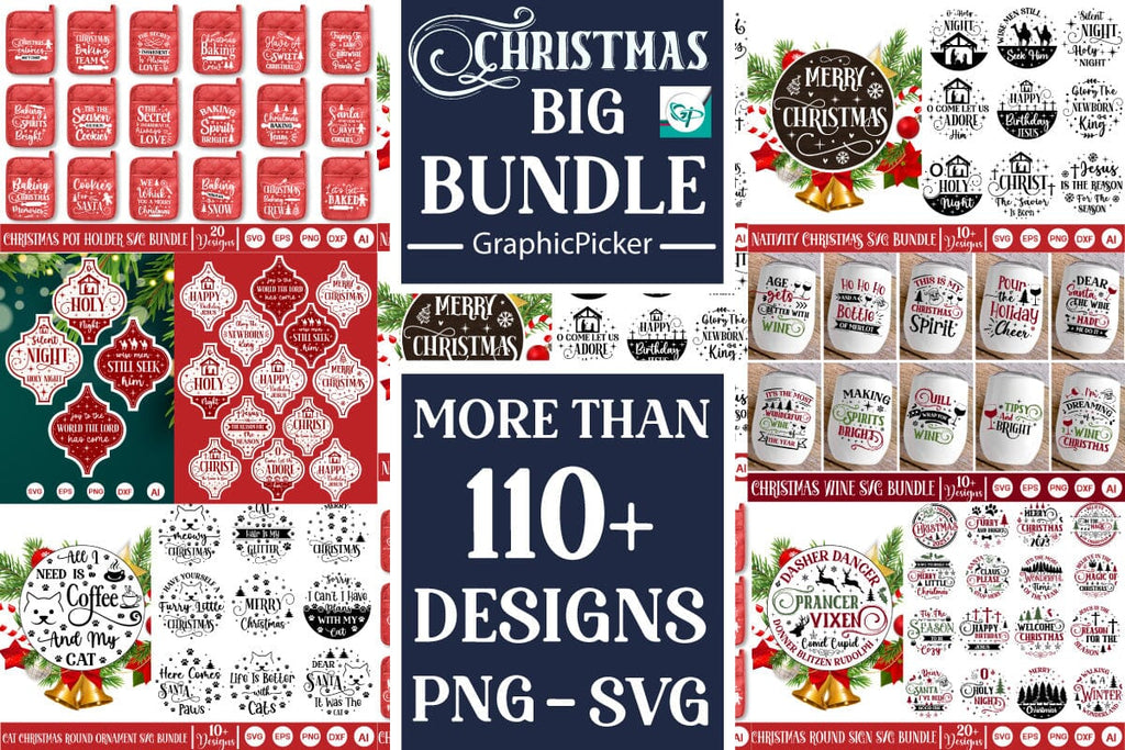 Christmas Mega Bundle, Christmas Sign Svg Bundle, Christmas SVG Bundle ...