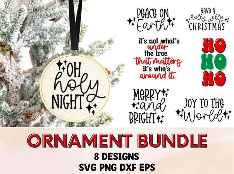 Christmas Ornament Bundle Thumbnail - SVG PNG DXF EPS - So Fontsy