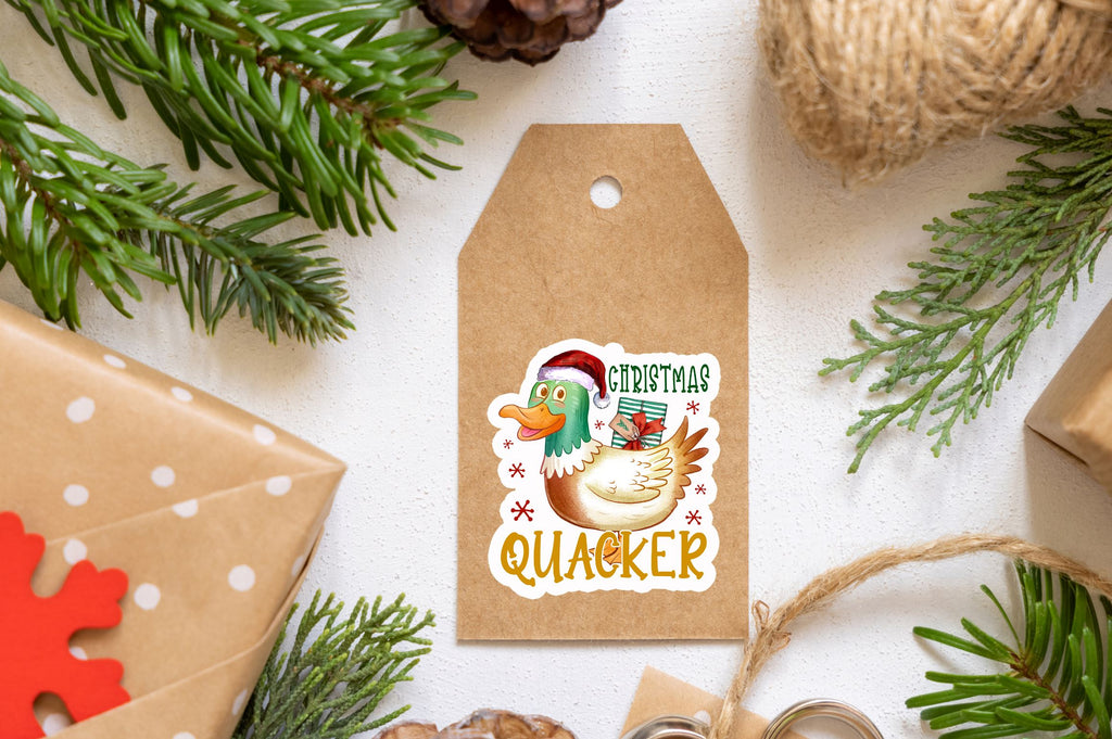 Christmas quacker Sticker Design - So Fontsy