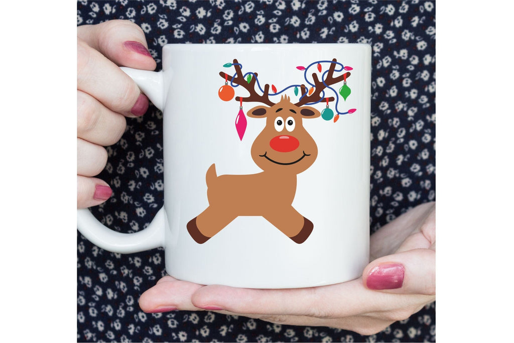 Christmas Reindeer Faces, Cute Cartoon Deer SVG - So Fontsy