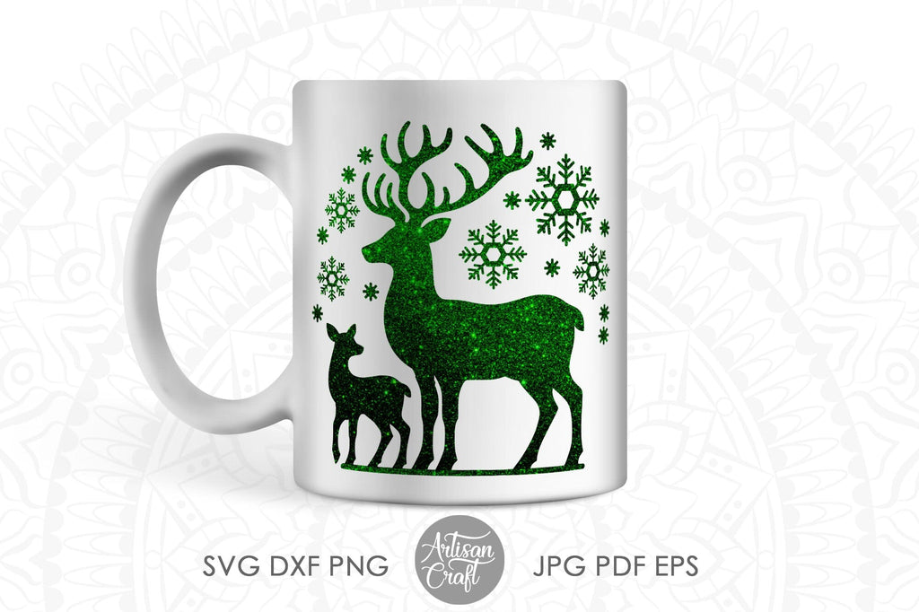 Christmas reindeer SVG, cut files | So Fontsy