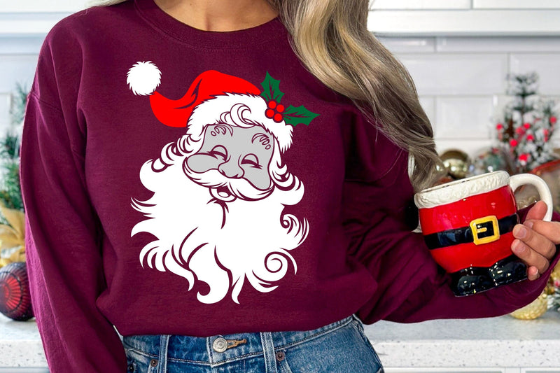 Christmas Santa SVG | Santa Claus Svg | Santa Face Svg | Cute Santa Sv ...