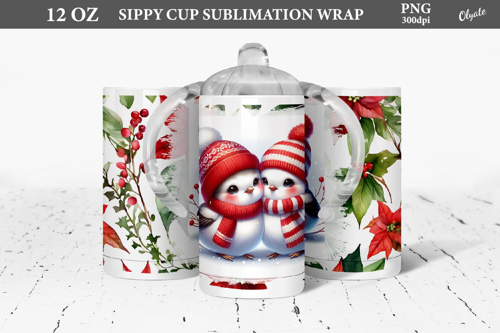 Christmas Sippy Cup PNG. Kids Tumbler Sublimation - So Fontsy