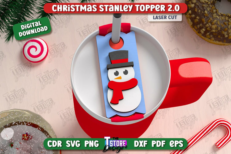 Christmas Stanley Topper Laser Cut Design, Christmas Tumbler Topper SVG ...