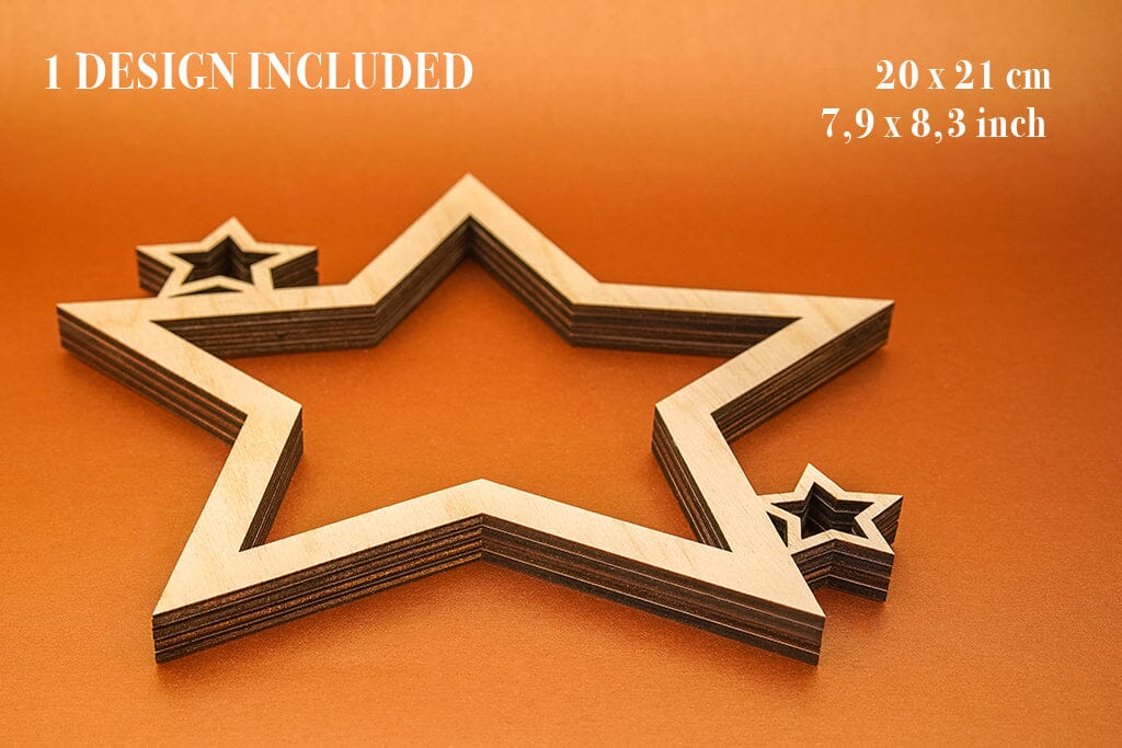 Christmas Star Big Digital Vector File for Laser Cutter. - So Fontsy