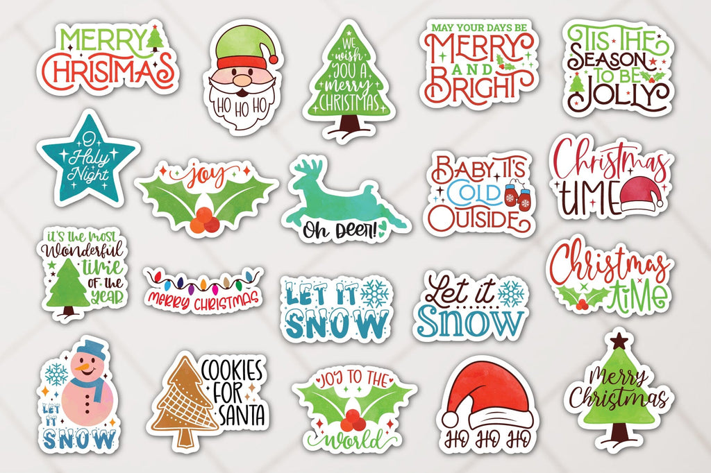 Christmas Stickers Bundle - So Fontsy