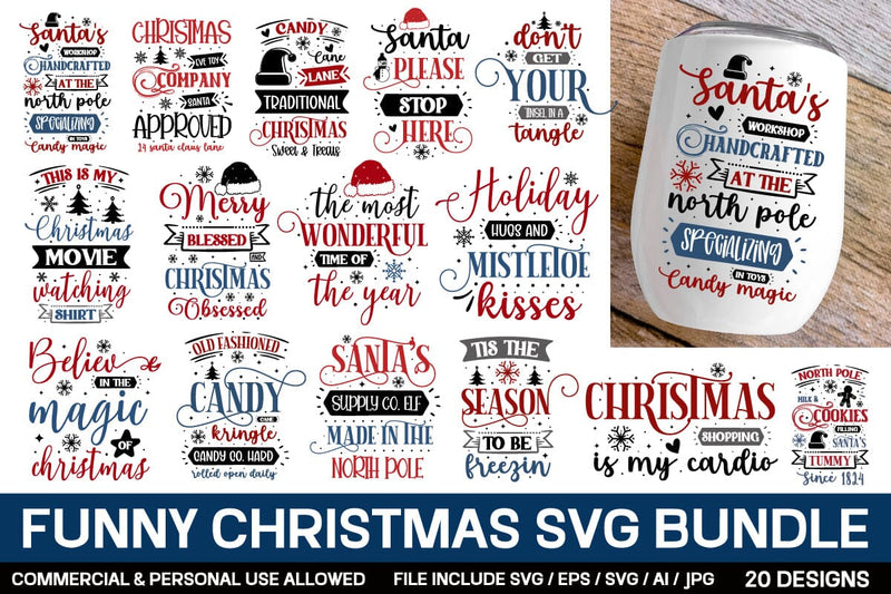 Christmas Svg Bundle , Funny Christmas Mug Svg Bundle - So Fontsy