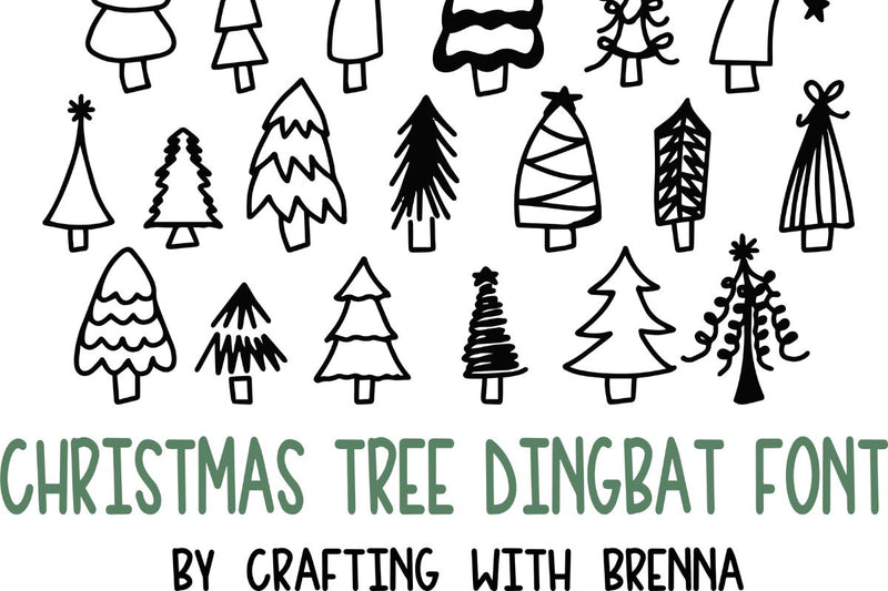 Christmas Tree Dingbat Font - So Fontsy