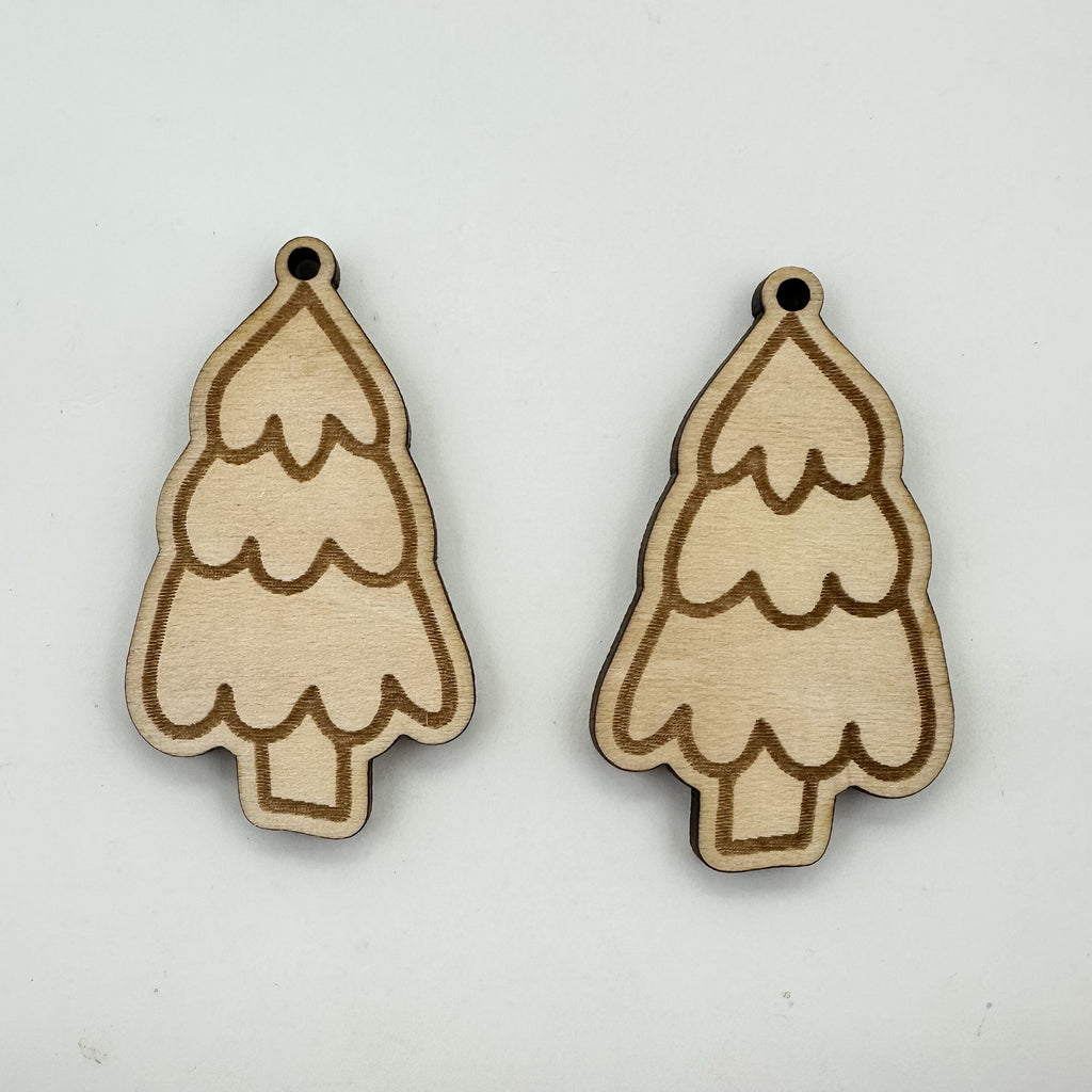 Christmas Tree Wood Earring Bundle Laser SVG File - So Fontsy