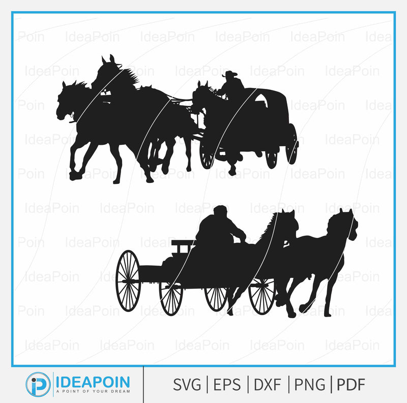 Chuckwagon Racing svg, Driving Horse svg, Chuckwagon Racing Silhouette ...
