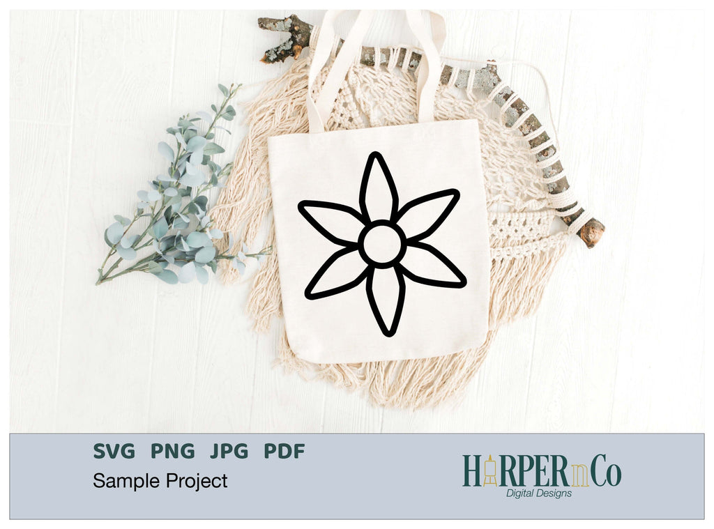 Cinco de Mayo Flower Outline 21 SVG PNG Cut EPS - So Fontsy