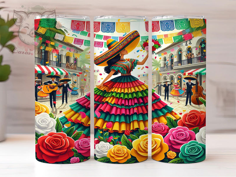 Cinco De Mayo Spanish Fiesta Tumbler, Fiesta Tumbler Design, 20oz ...