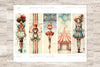 Circus Bookmarks Printable | Vintage Bookmarks - So Fontsy