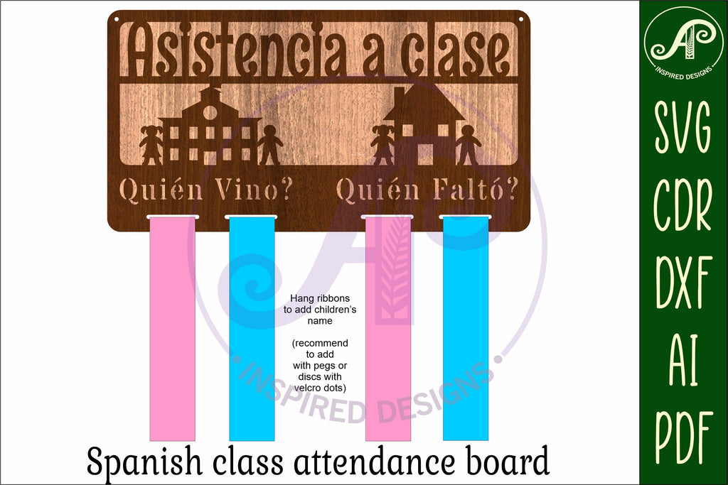 Class attendance board SVG laser cut file - So Fontsy