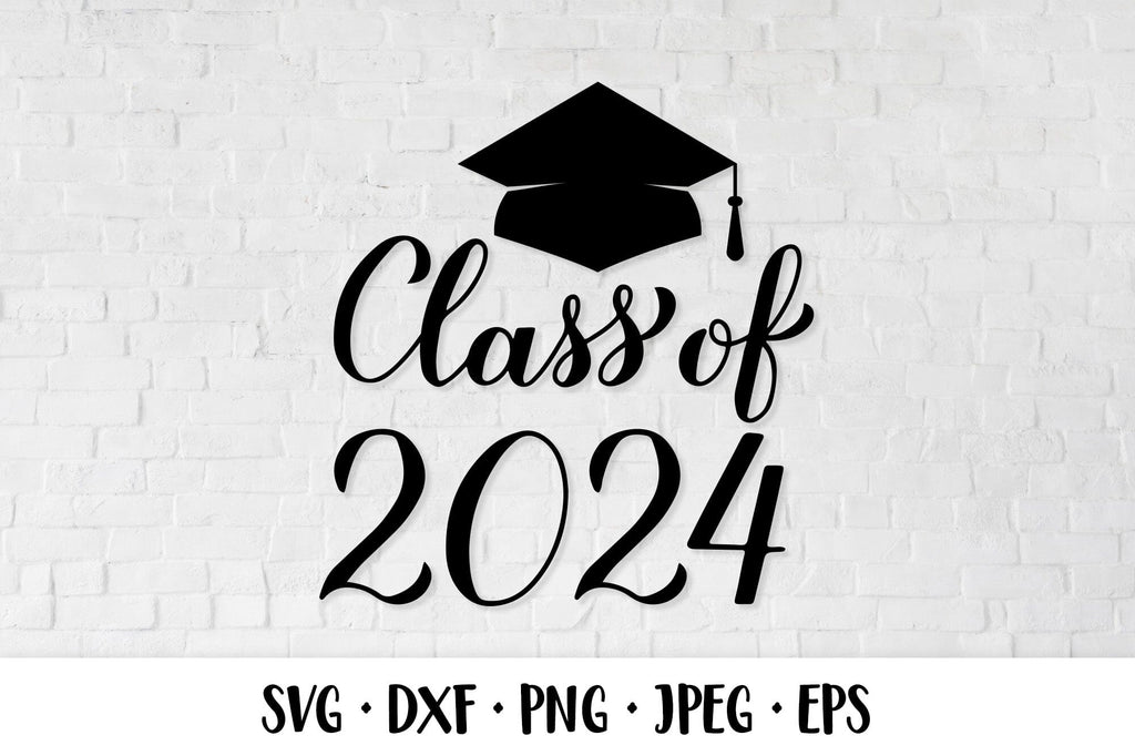 Class of 2024 SVG. Graduation hat. Grad of 2024 shirt design - So Fontsy
