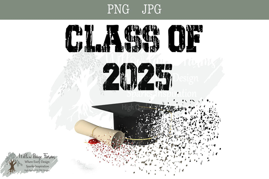 Class of 2025 Graduation Cap PNG JPG | PNG and Sublimation file - So Fontsy
