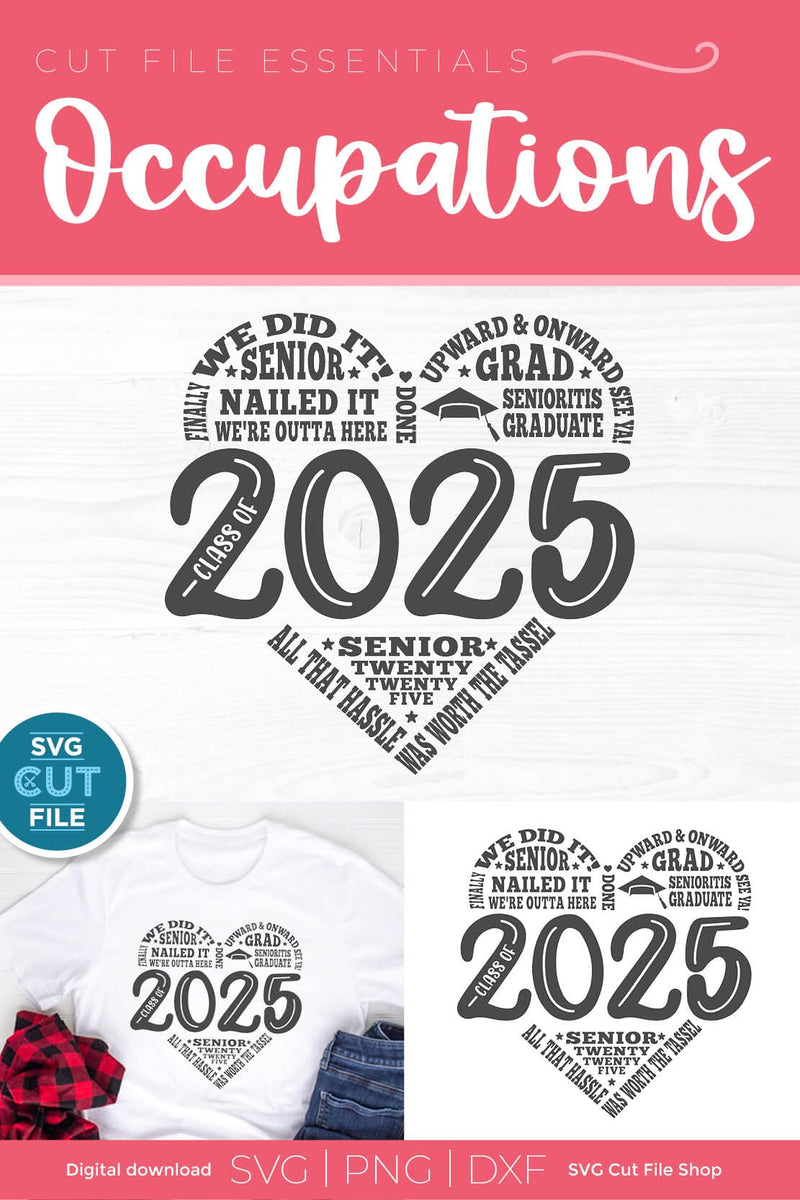 Class of 2025 svg, cute 2025 grad svg, 2025 graduation svg - So Fontsy