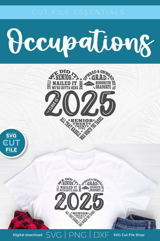 Class of 2025 svg, cute 2025 grad svg, 2025 graduation svg - So Fontsy