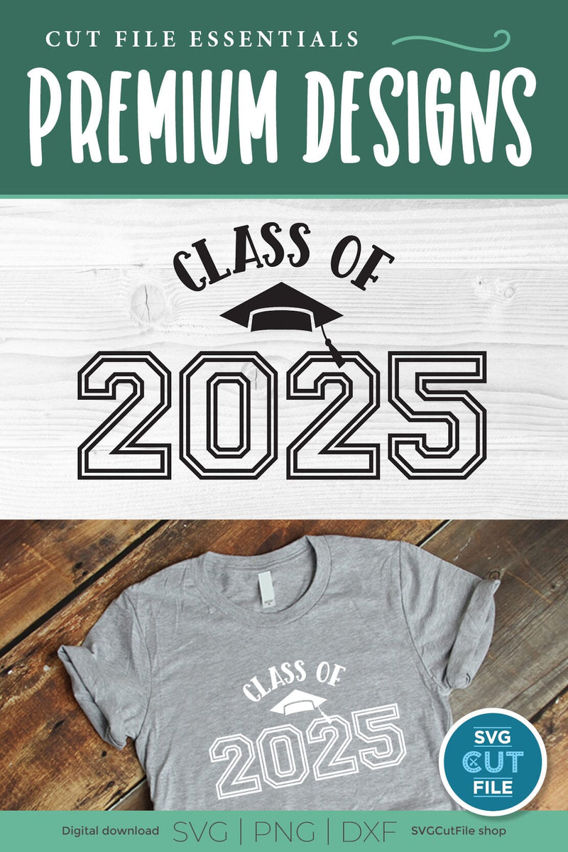 Class of 2025 svg, cute 2025 grad svg, 2025 graduation svg - So Fontsy