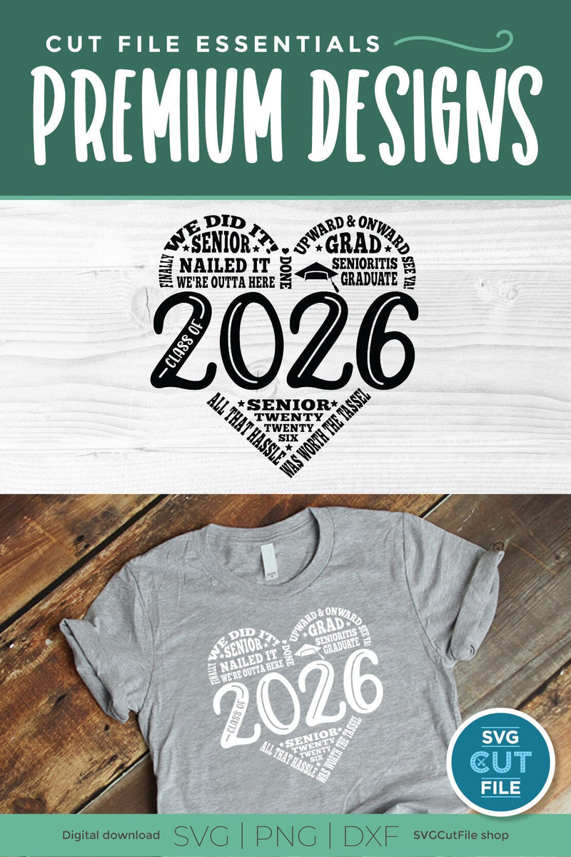 Class of 2026 svg, cute 2026 grad svg, 2026 graduation svg - So Fontsy