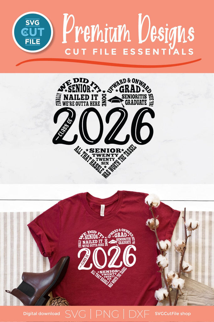 Class of 2026 svg, cute 2026 grad svg, 2026 graduation svg - So Fontsy
