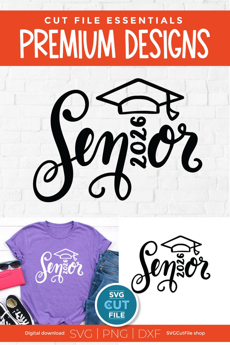 Class of 2026 svg, cute 2026 grad svg, 2026 graduation svg - So Fontsy