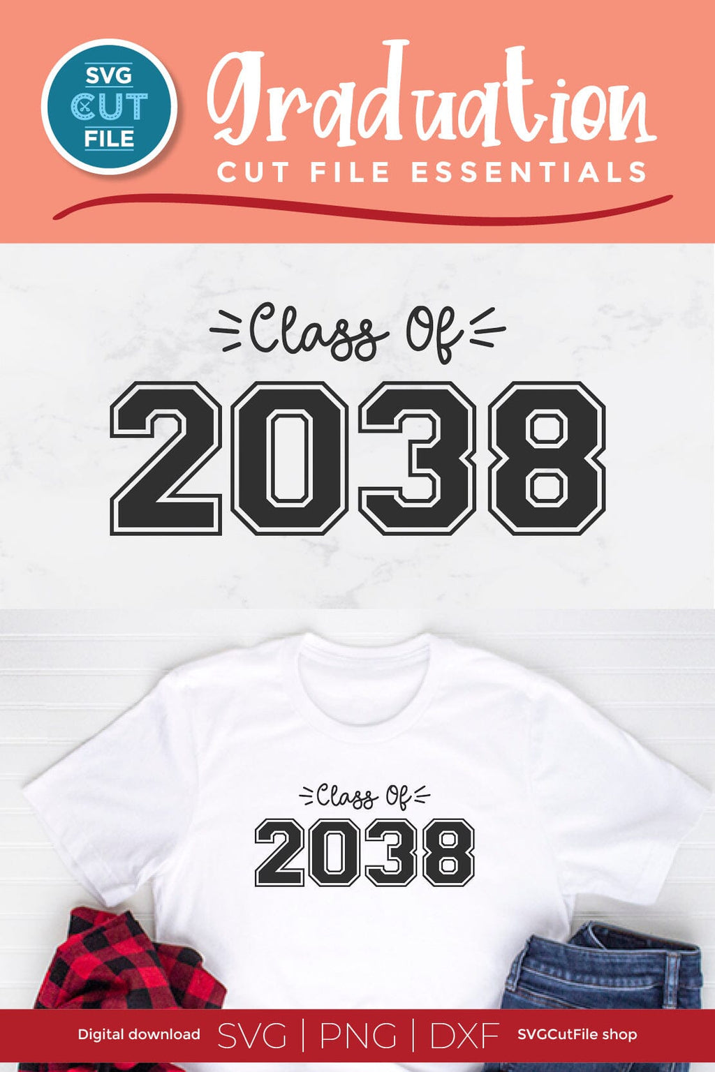 Class of 2038 svg for Preschool and Kindergarten Graduating Seniors ...