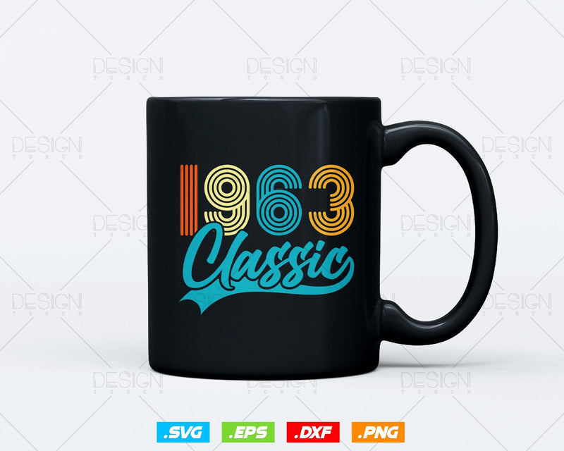 Classic 1963 Retro 61st Birthday Shirt Svg Png, Vintage 61st Birthday ...