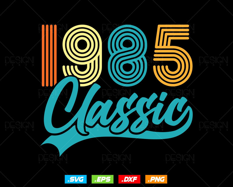 Classic 1985 Retro 39th Birthday Shirt Svg Png, Vintage 39th Birthday Tshirts Design, 39th ...