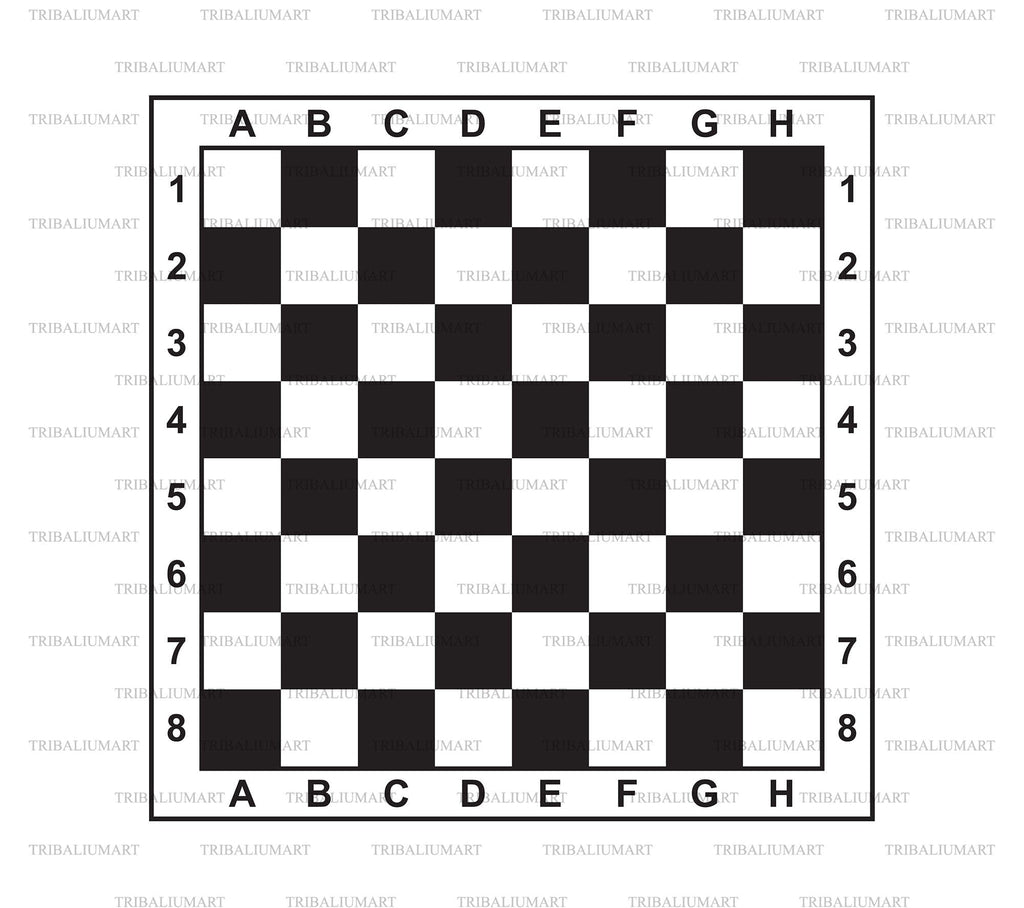Classic empty chess board. Cut files for Cricut. Clip Art silhouettes ...
