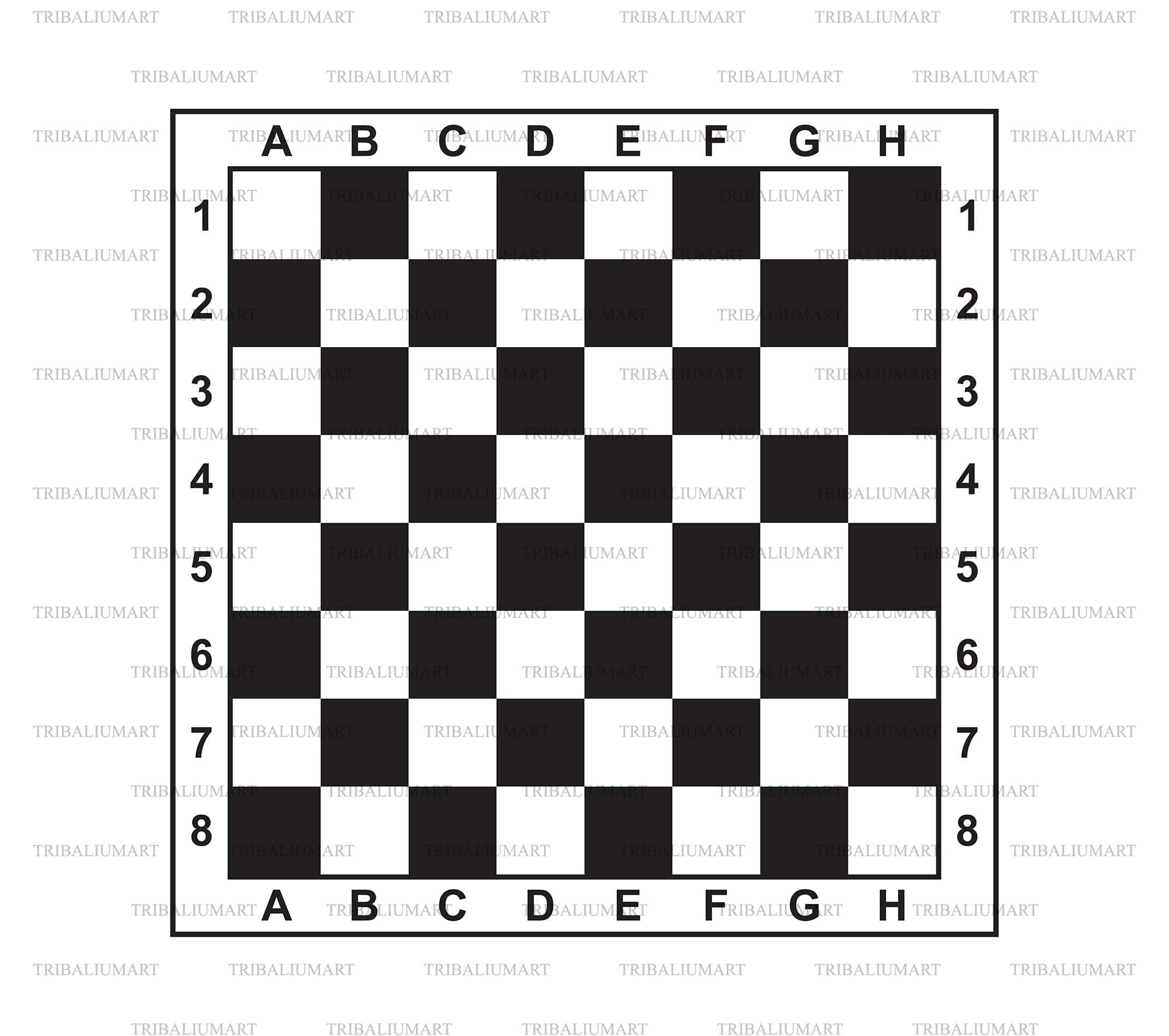 Classic empty chess board. Cut files for Cricut. Clip Art silhouettes ...
