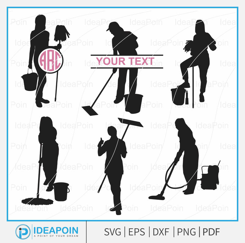 Cleaning Women svg, expert cleaning, woman silhouette, cleaning svg ...