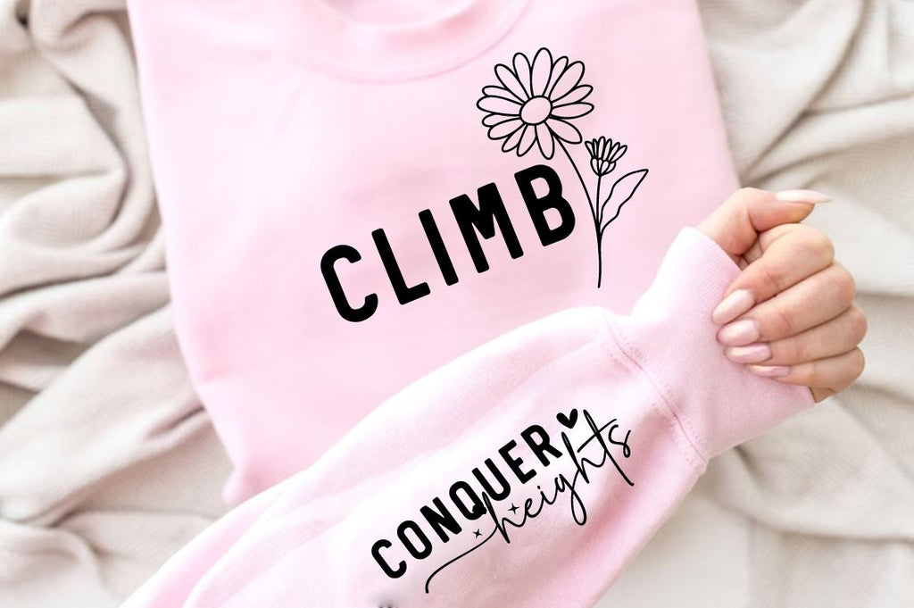 Climb SVG Sleeve Design - So Fontsy