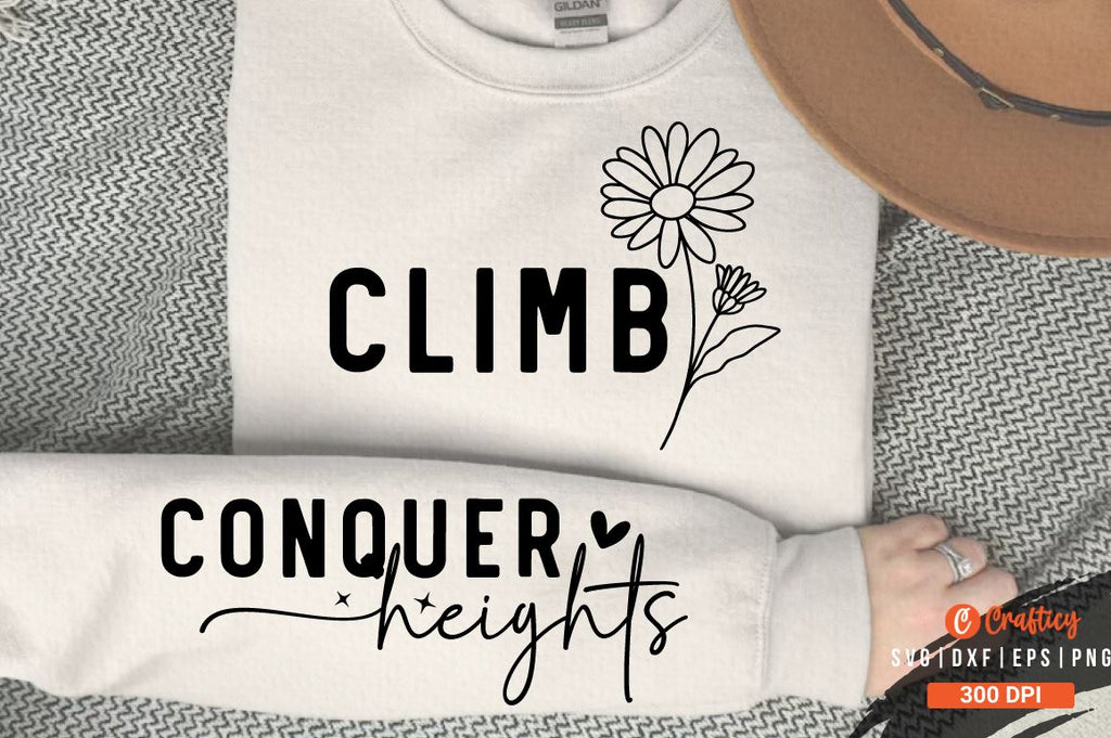 Climb SVG Sleeve Design - So Fontsy