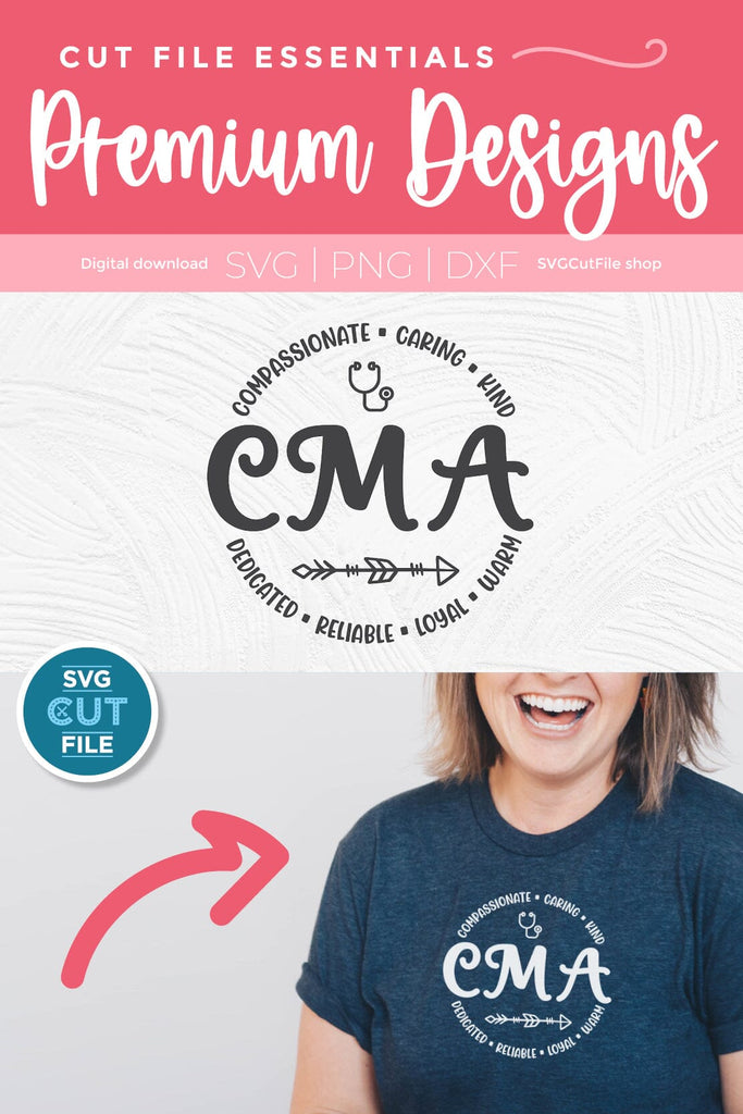 CMA svg, Certified Medical Assistant svg - So Fontsy