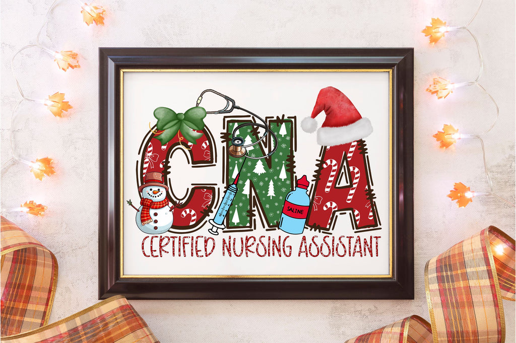 CNA certified nursing assistant png design - So Fontsy