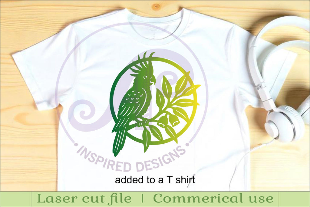 Cockatoo bird wall sign, SVG file. - So Fontsy