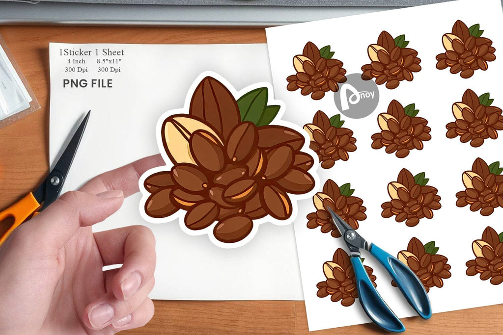 Cocoa Beans Sticker - So Fontsy