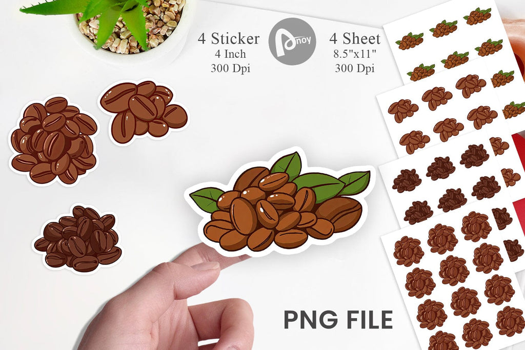 Cocoa Beans Sticker - So Fontsy