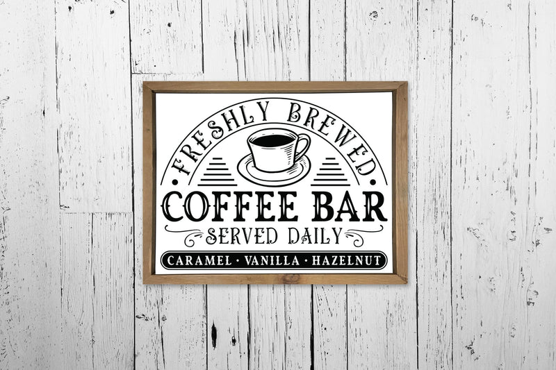 Coffee Bar SVG - Vintage Coffee Sign SVG - So Fontsy