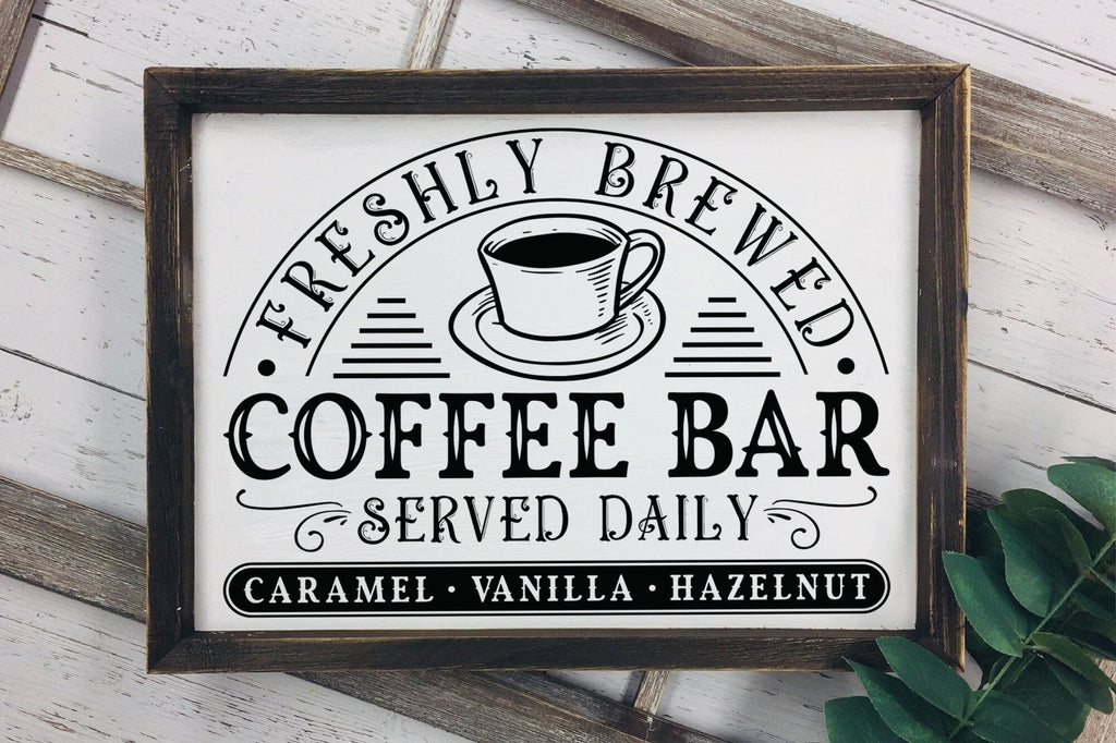 Coffee Bar SVG - Vintage Coffee Sign SVG - So Fontsy